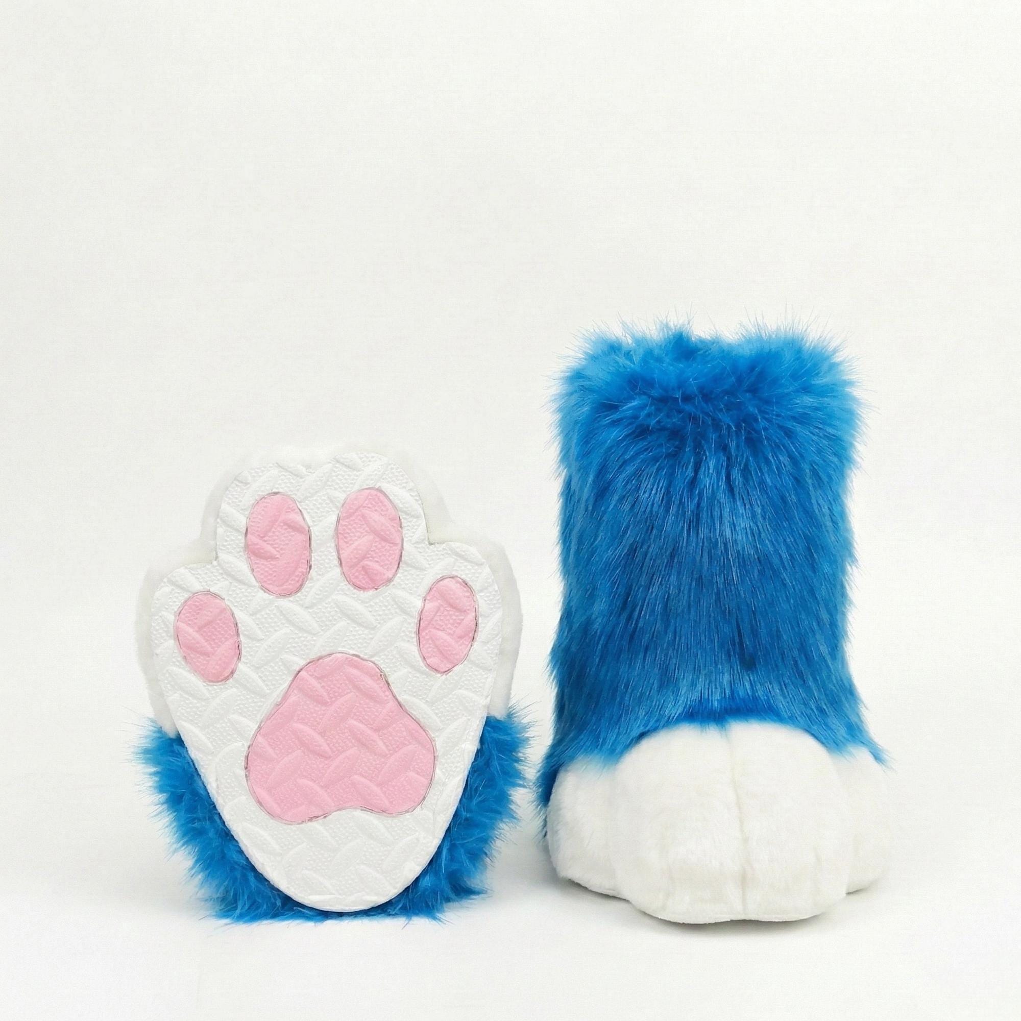 Tropical Blue Footpaw Fursuit Kemono Toony Kigurumi Cosplay Cat Dog Fox ...