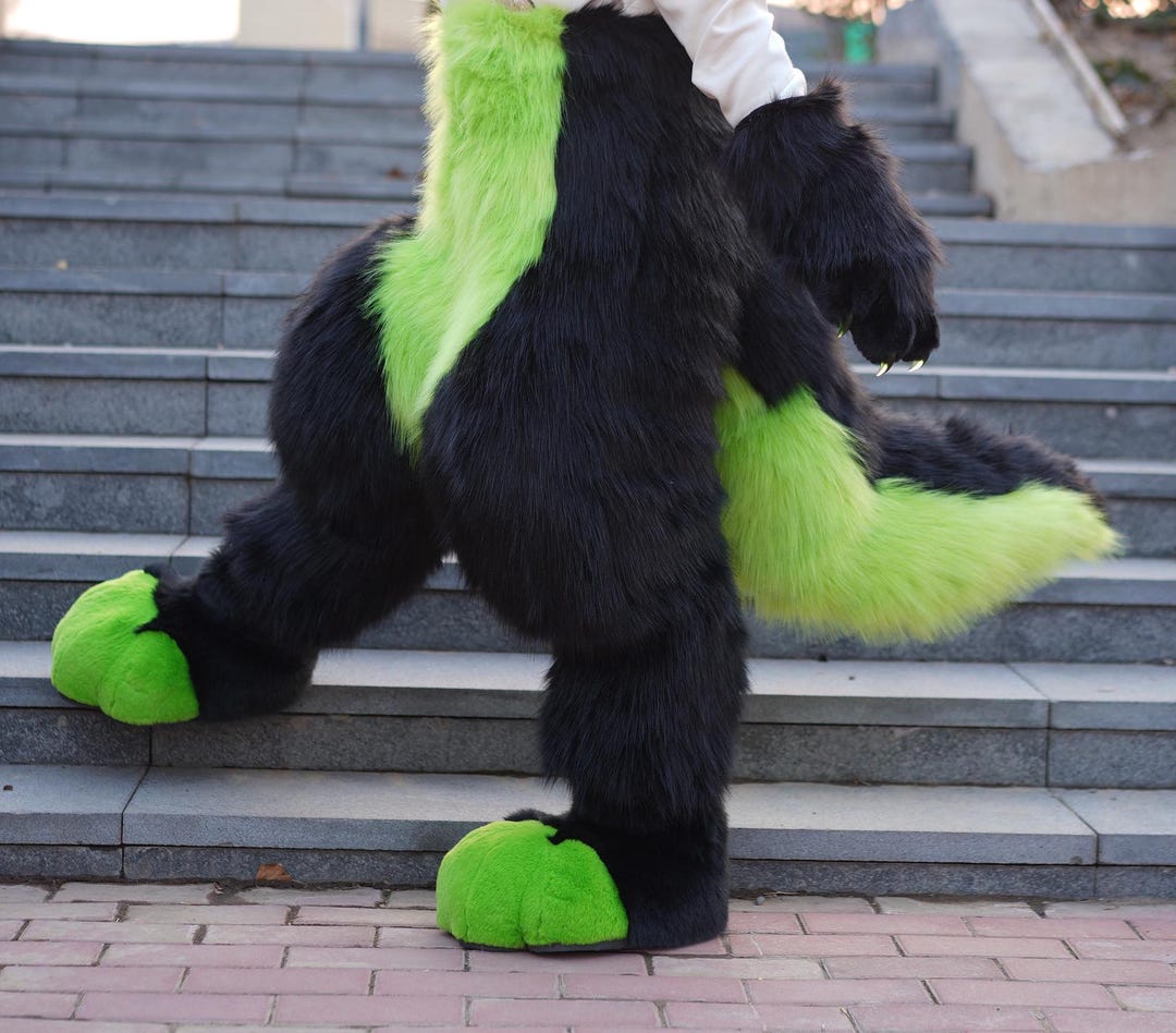 Full Fursuit Pants | Legs With Tail, Hand Feet Paws | Animal-themed ...