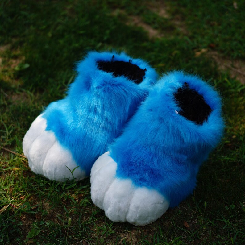 Tropical Blue Footpaw Fursuit Kemono Toony Kigurumi Cosplay Cat Dog Fox ...