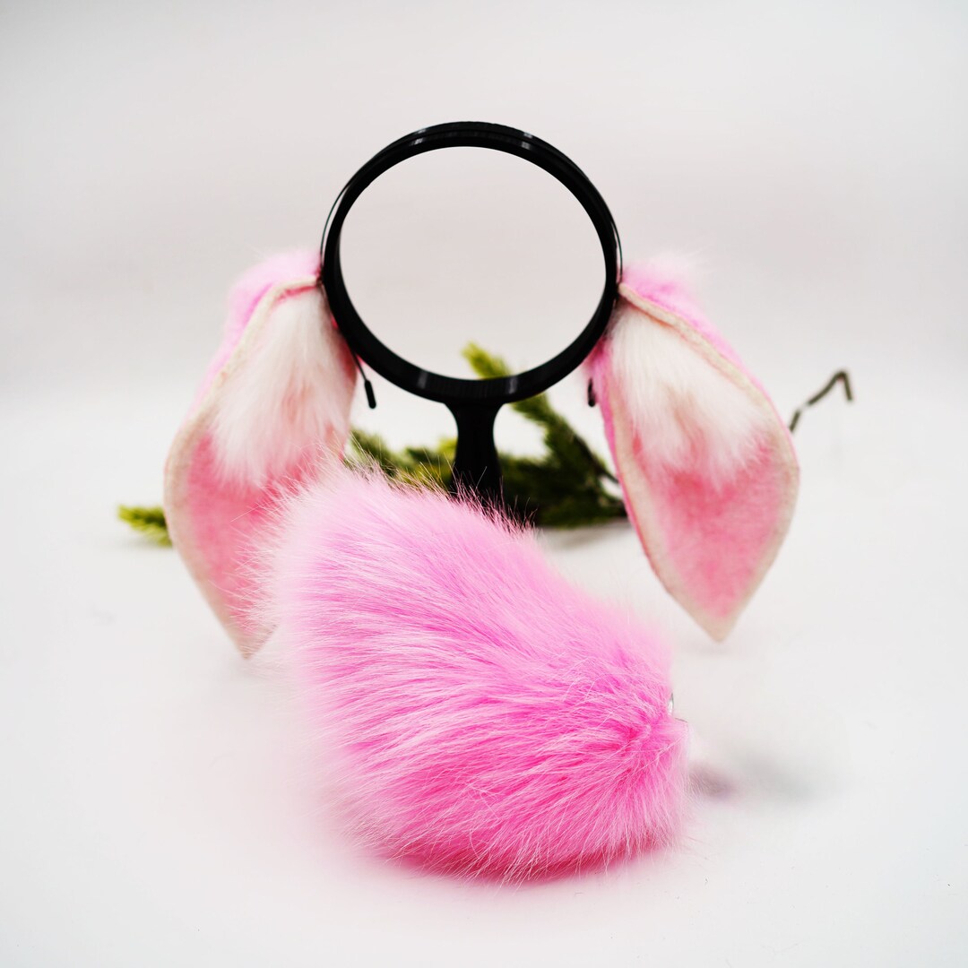 Kawaii, Bunny Ear and Tail, Tail , Furry, Bunny Ear, Rabbit Ear,pink ...