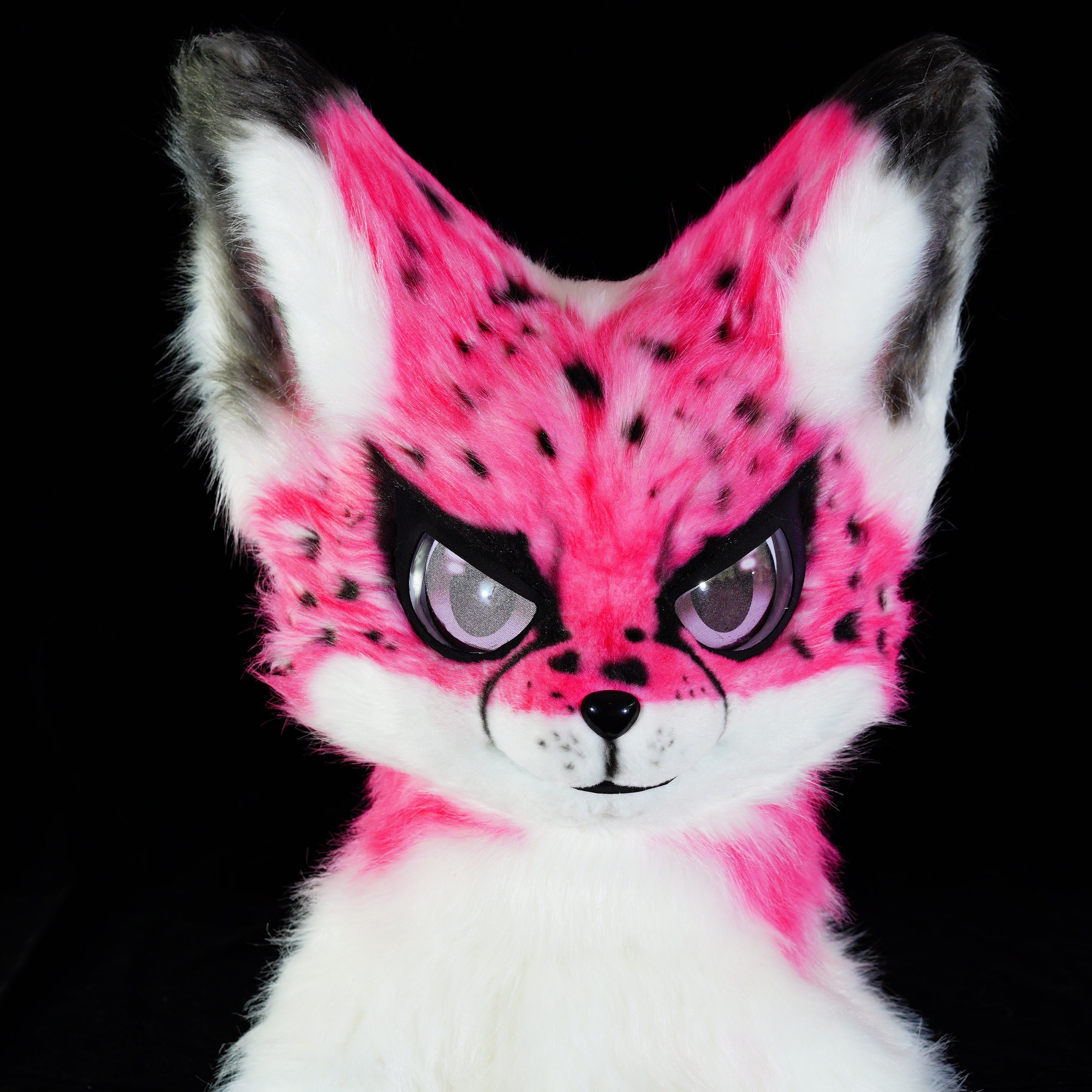 Light Pink Fursuit Head Kitsune Fursuit Head With Figure - Etsy