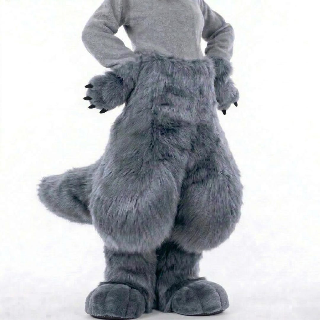 Fursuit Pants Tail Paws and Feetpaws Set | Gray Timber Wolf Partial ...