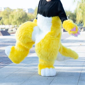 Yellow&white Full Fursuit Pants,furry Convention Custom Fursuit Fursona ...