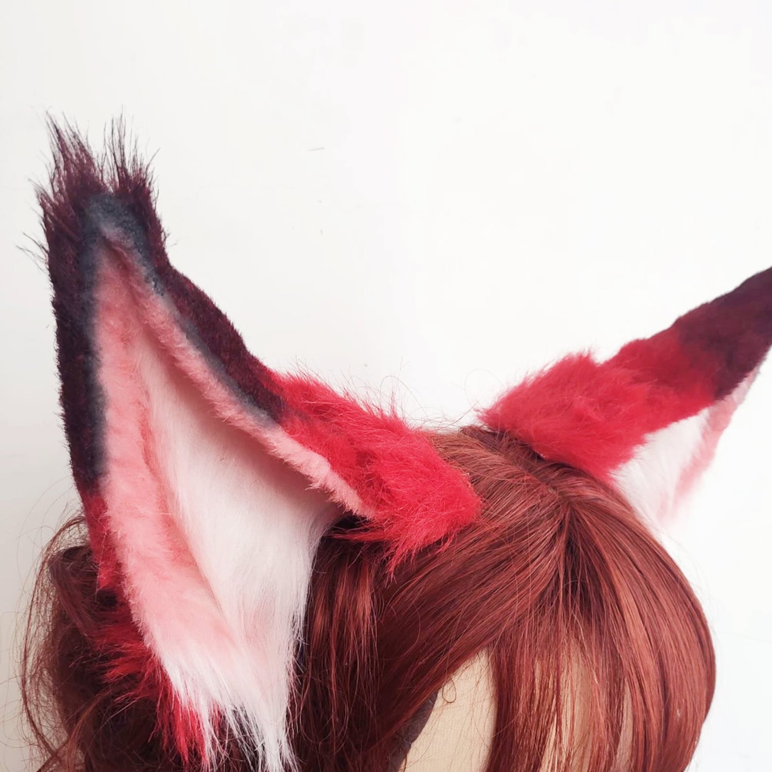 Fluffy Fox Ears,red Fox Ears, Fox Ear Headband, Faux Fur Ears, Fox Ear ...