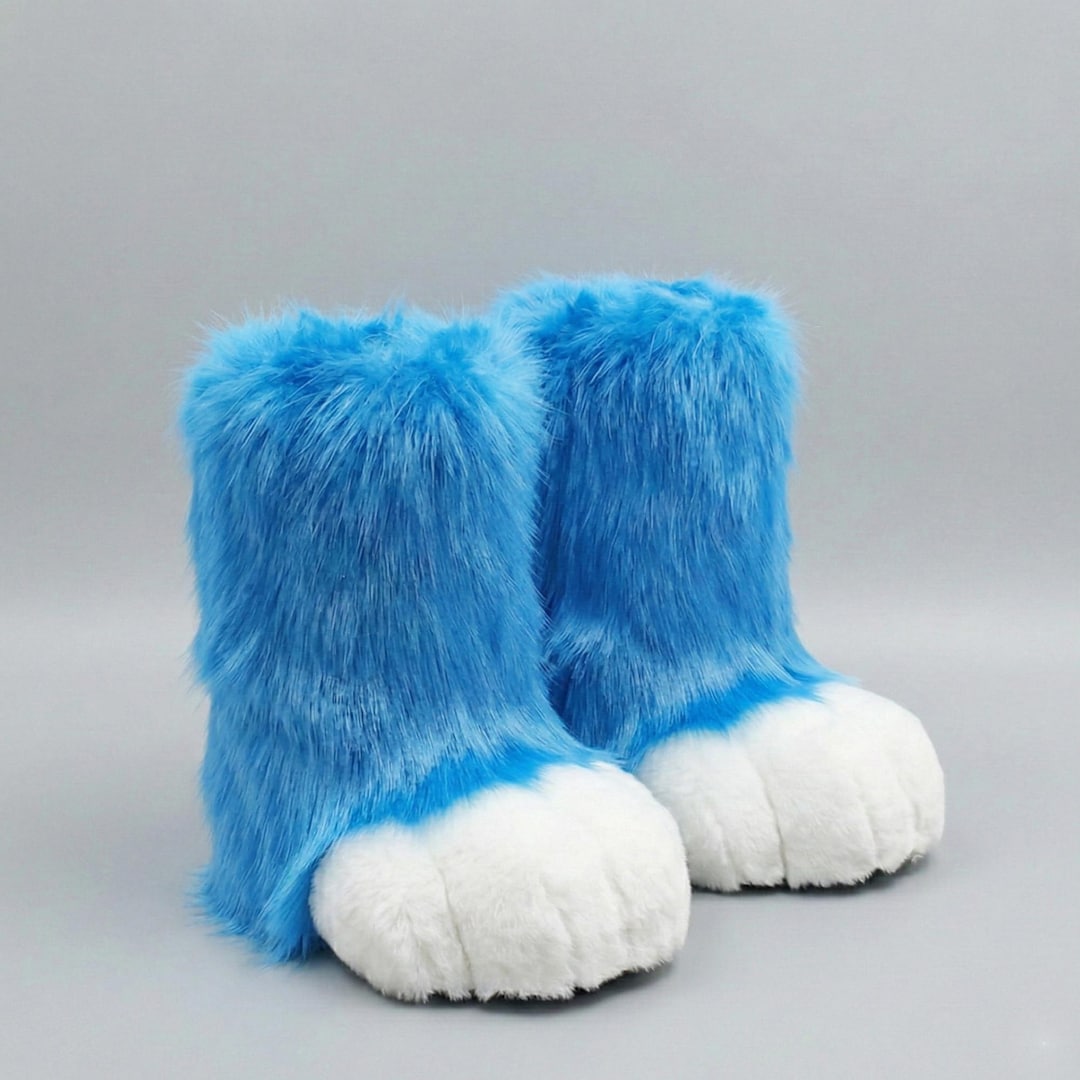 Tropical Blue Footpaw Fursuit Kemono Toony Kigurumi Cosplay Cat Dog Fox ...