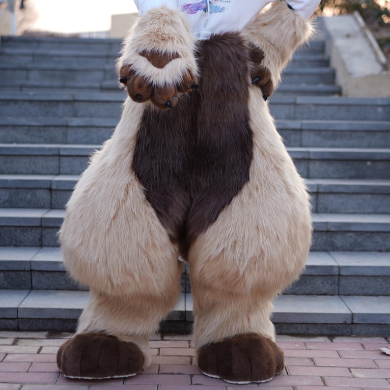 Full Fursuit Pants | Legs With Tail, Hand Feet Paws | Animal-themed ...