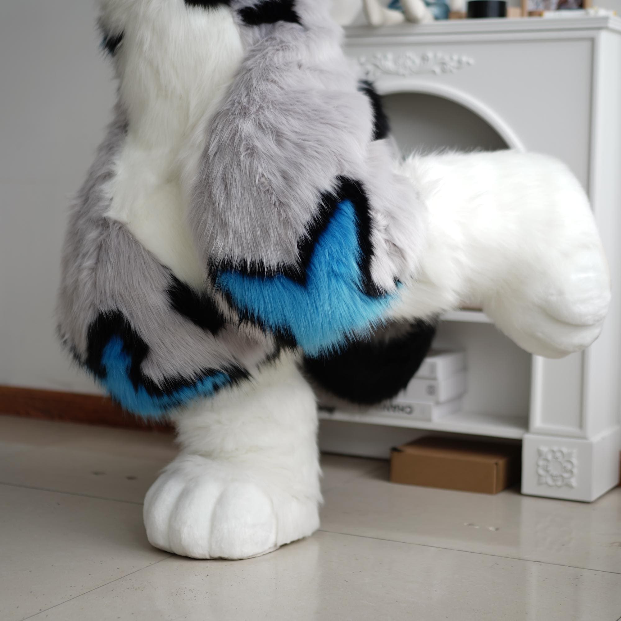 Fursuit Let Furryart - Plush Fursuit Pant Foot Tail, Ready to Ship, M ...