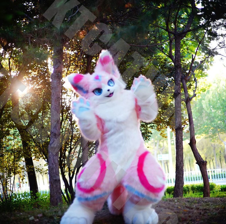 Pink Fursurit Head Fursuit Commission Fursuit Paws Fursuit - Etsy