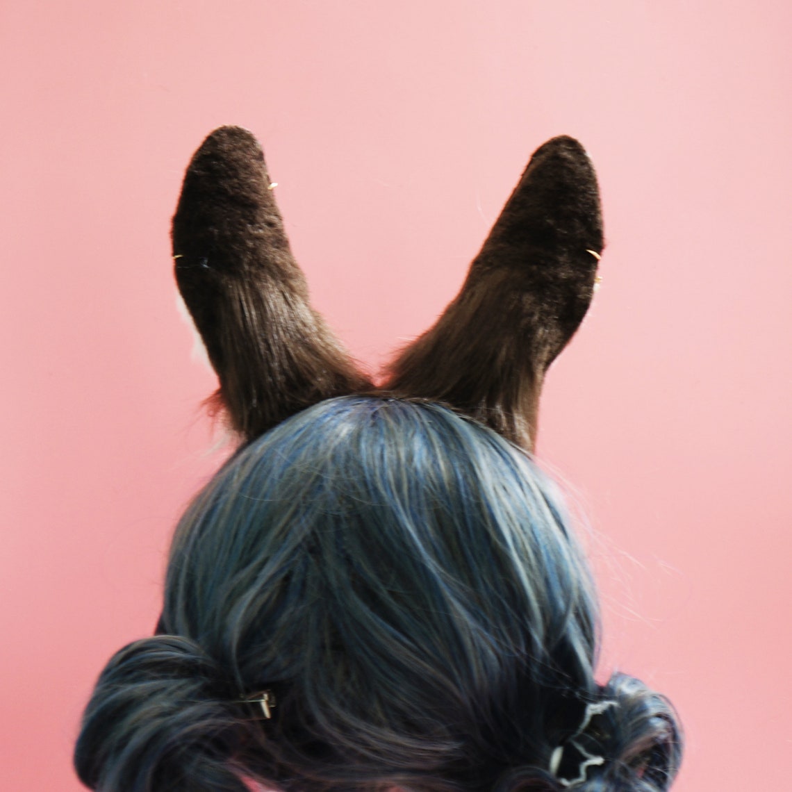 Brown rabbit ears Realistic spotty bunny earsWhite bunny | Etsy