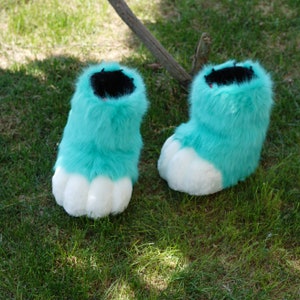 Fursuit Shoes Mint Green Footpaw Kemono Toony Kigurumi Cosplay Cat Dog ...
