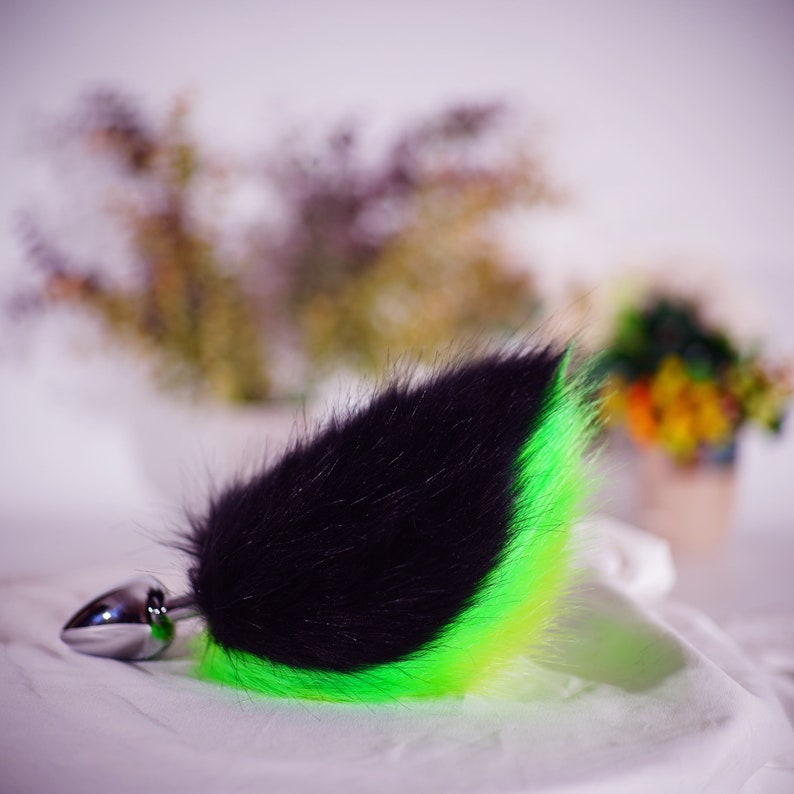 Black Green Bunny Ear Kawaii Bunny Ear and Tail Tail Plug - Etsy