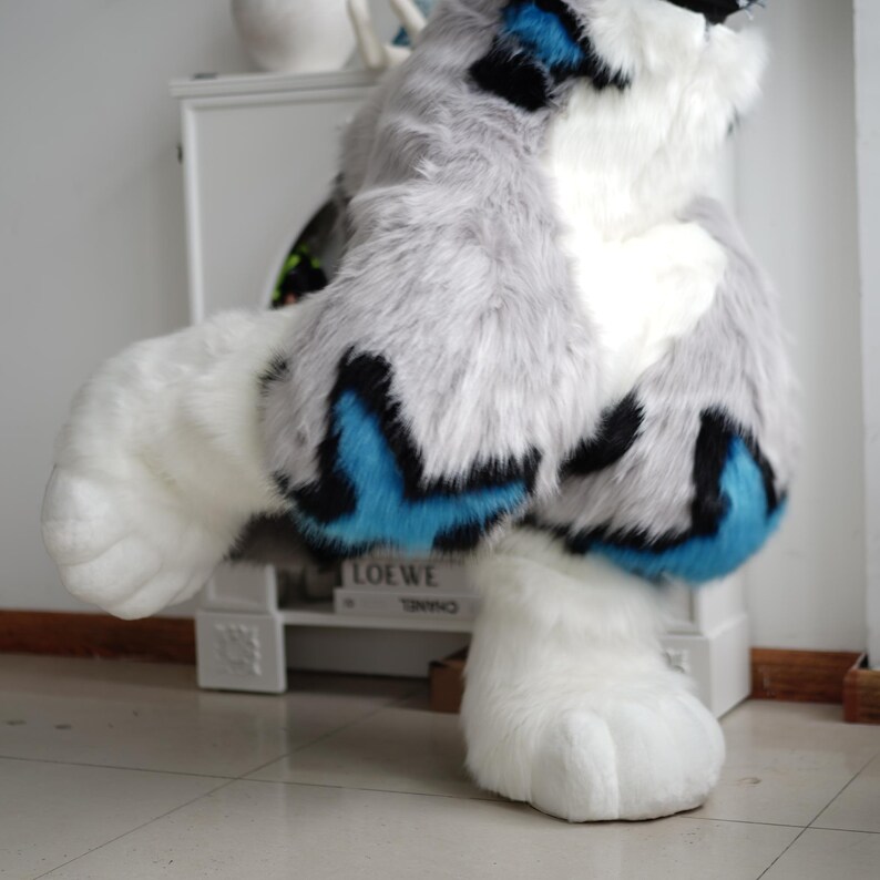 Fursuit Let Furryart - Plush Fursuit Pant Foot Tail, Ready to Ship, M ...