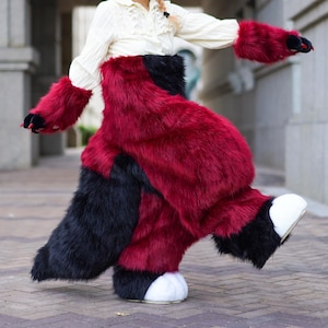 Charming Half Fursuit Pants,anthro Convention Outfit, Fursuit Legs Feet ...