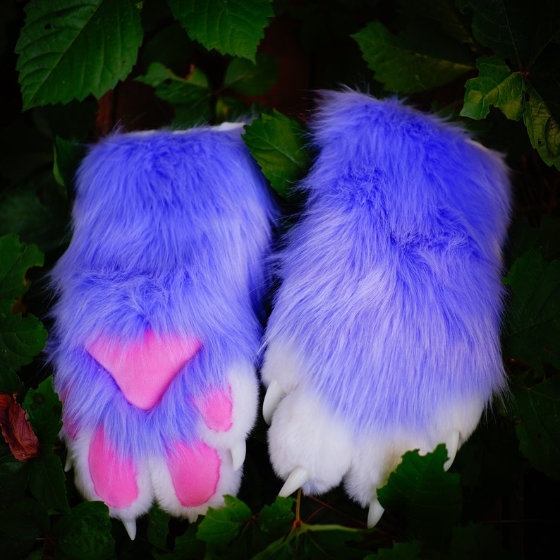Lilac Cat Paws Lilac Fursuit Paws Fursuit Gloves Furry - Etsy