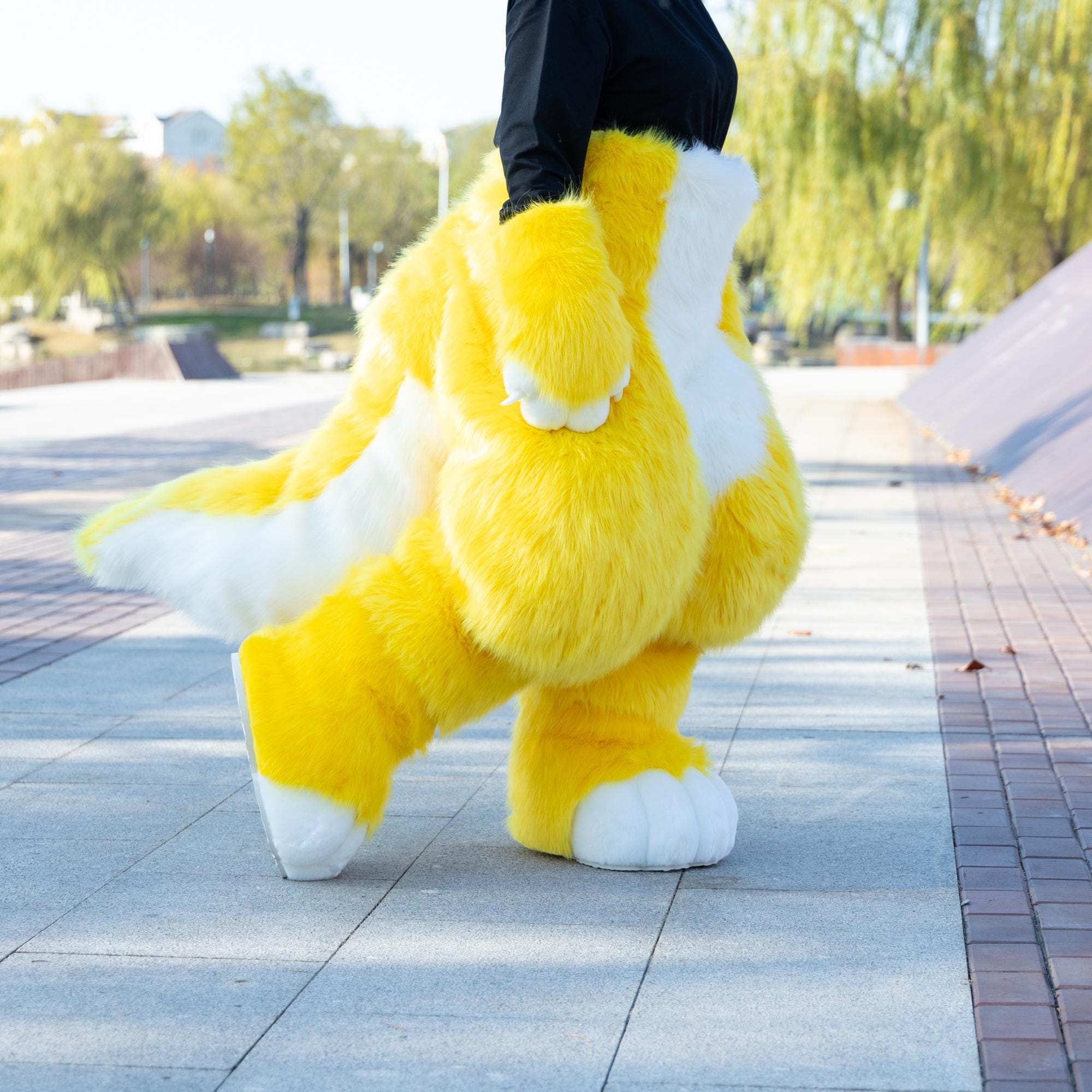 Yellow&white Full Fursuit Pants,furry Convention Custom Fursuit Fursona ...