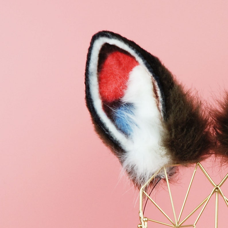 Colorful rabbit earsrabbit ears Realistic brown bunny | Etsy