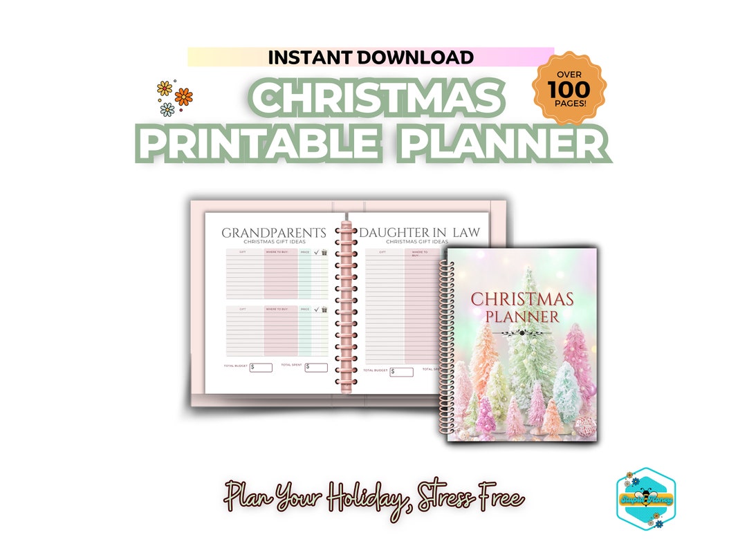 Christmas Planner Printable Holiday Planner Gift Budget - Etsy