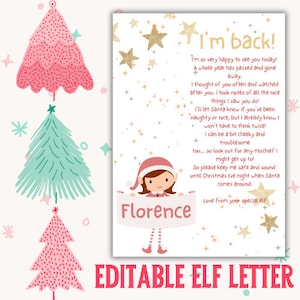 Editable Elf Hello Letter, Elf Letter- Instant Download, Holiday Elf ...