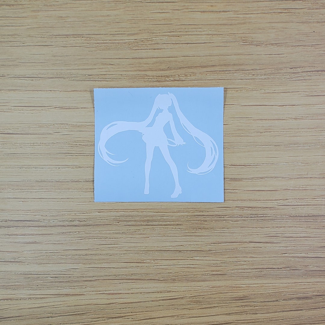 Hatsune Miku Silhouette - Vinyl Decal/sticker - Etsy