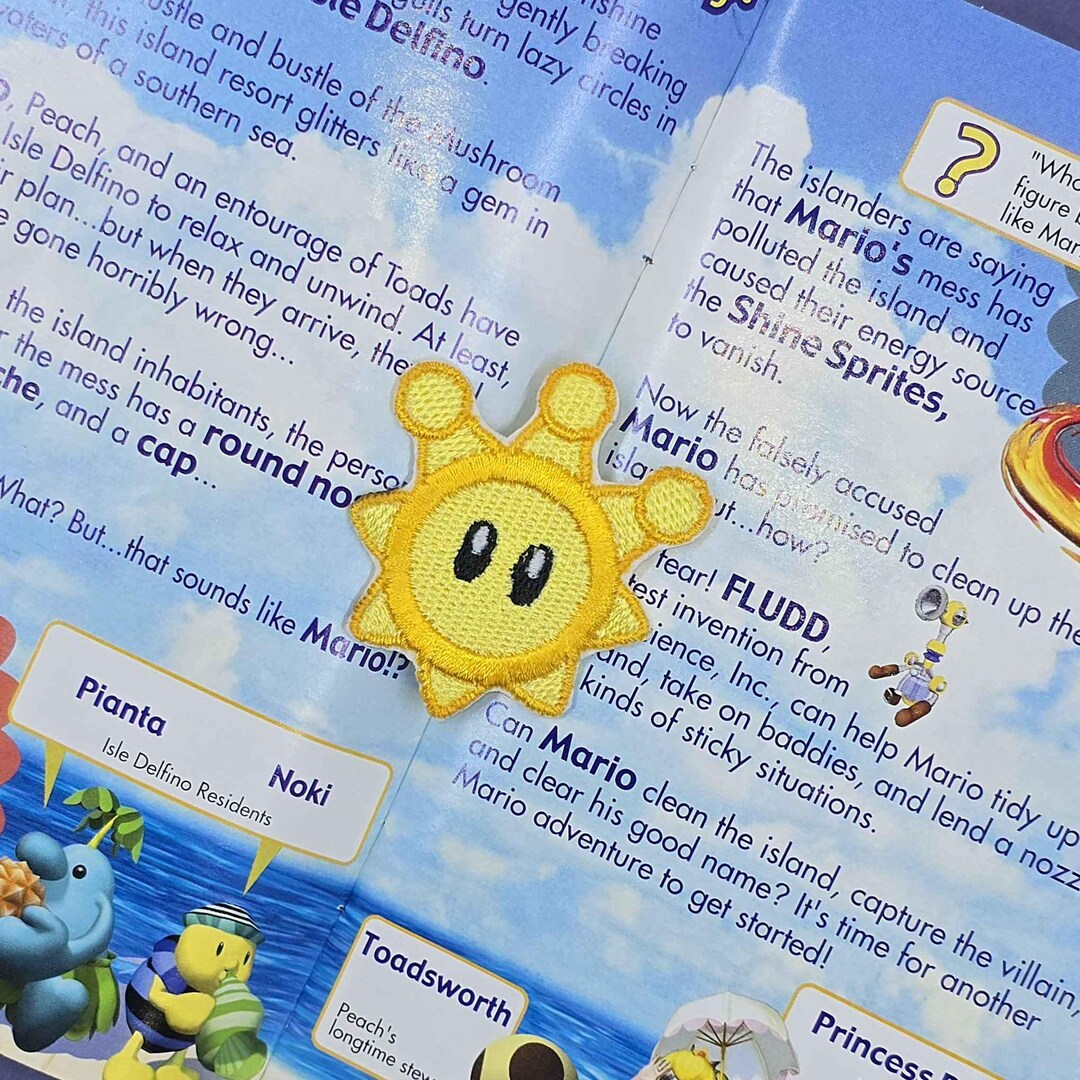 Shine Sprite - Super Mario Sunshine - Embroidered Iron-on/sew-on Patch ...