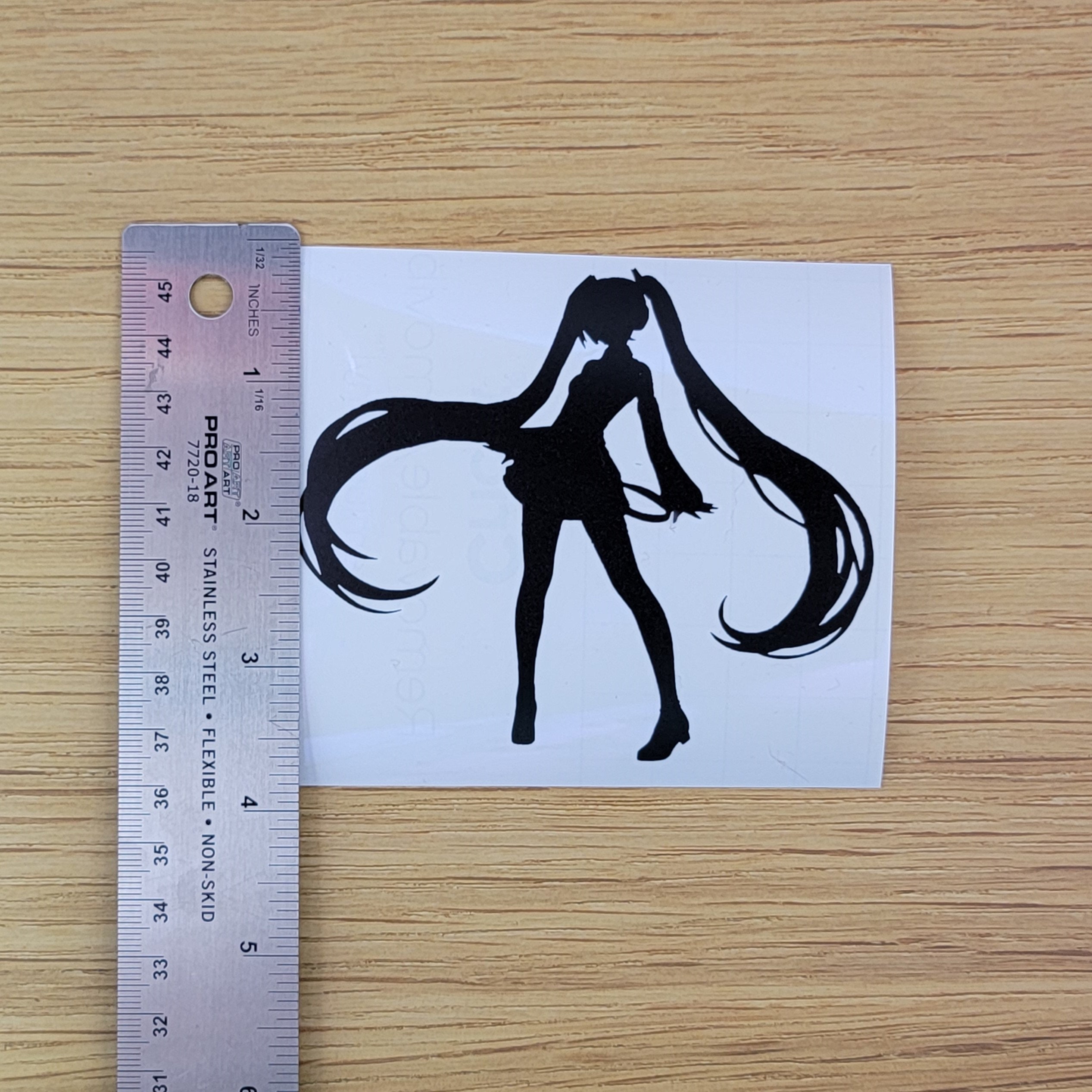Hatsune Miku Silhouette Vinyl Decal/sticker | Etsy