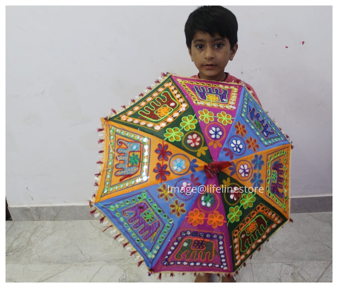 Wholesale Lots Traditional Indian Designer Vintage Umbrellas , Colorful ...