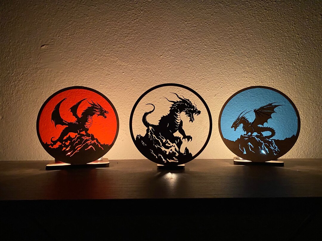 Dragons Candle Holder, Wooden Lantern Pattern, Laser and Cnc Cutting ...