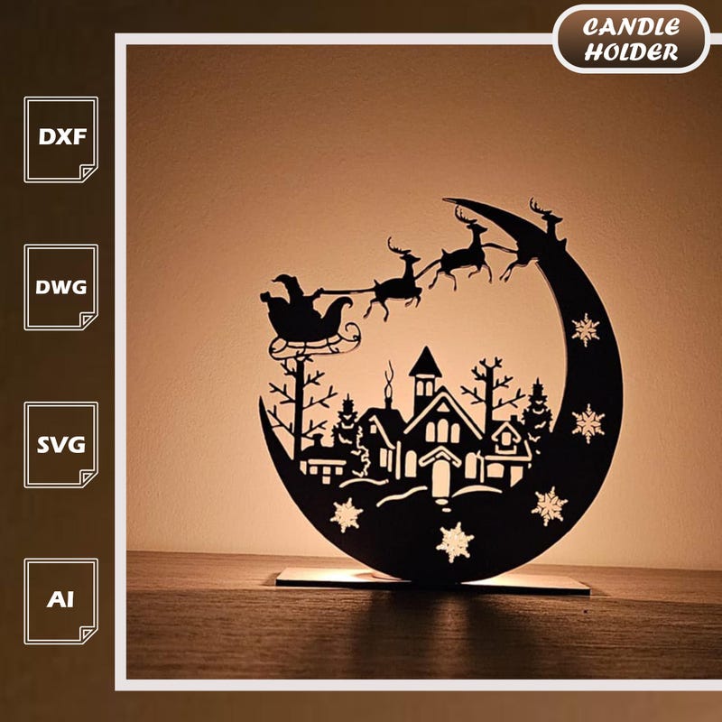 Moon Village Lamp - Etsy