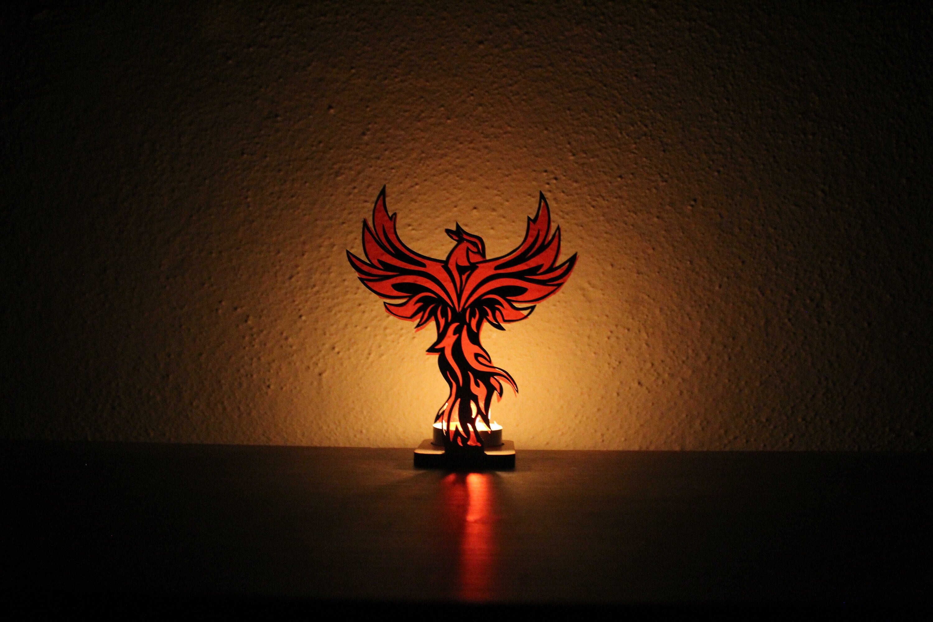 Phoenix Candle Holder, Digital Lantern Files for Laser Cutting, Cnc ...
