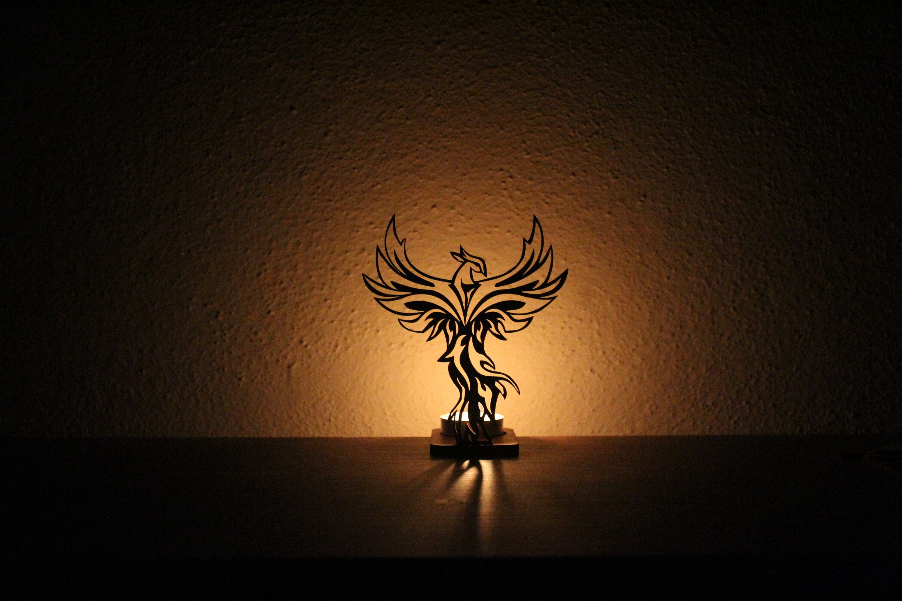 Phoenix Candle Holder, Digital Lantern Files for Laser Cutting, Cnc ...