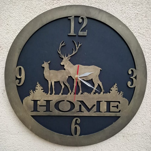 Desktop Clock. Laser Cut Svg Dxf Cdr Laser Cut Template Cnc - Etsy