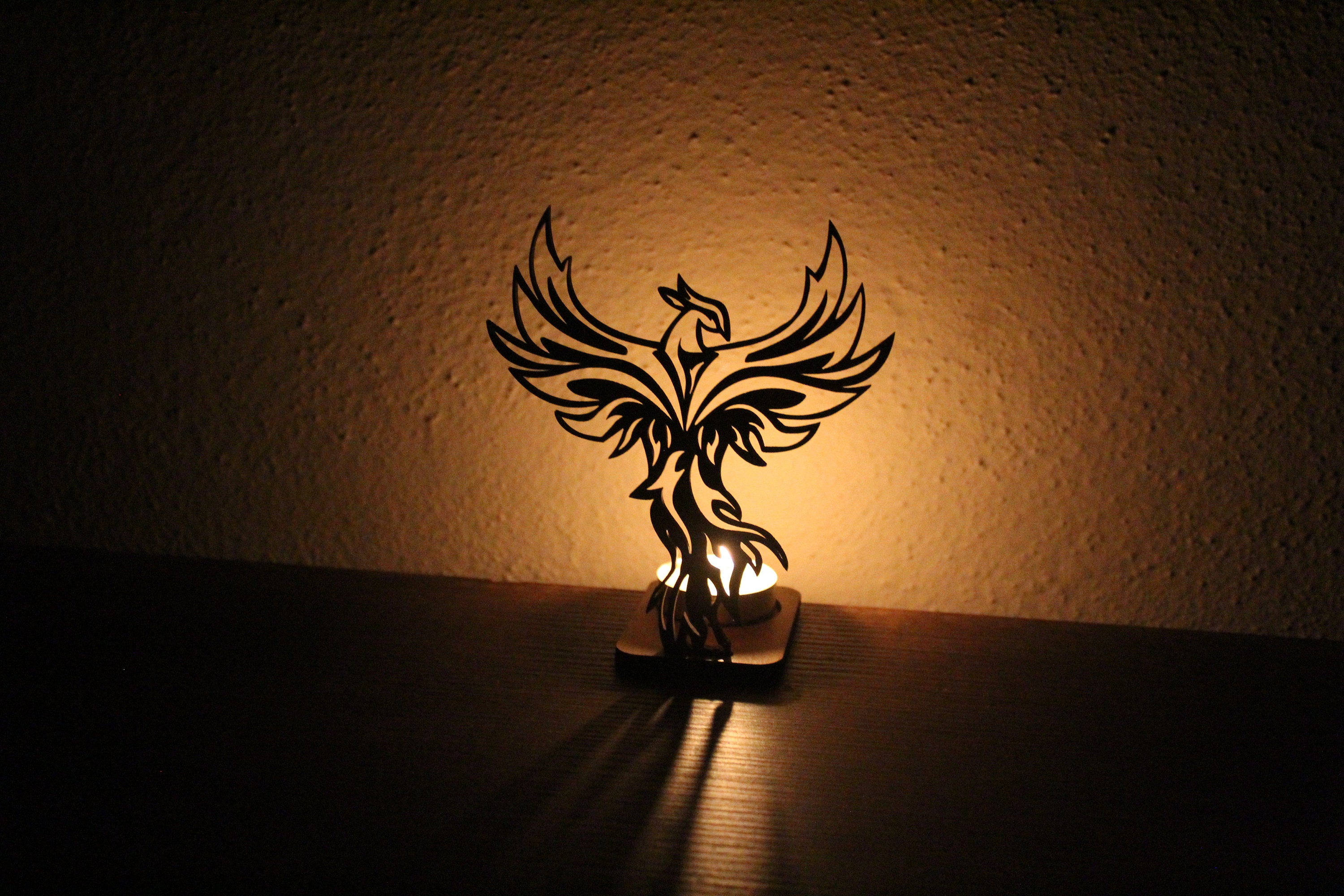 Phoenix Candle Holder, Digital Lantern Files for Laser Cutting, Cnc ...