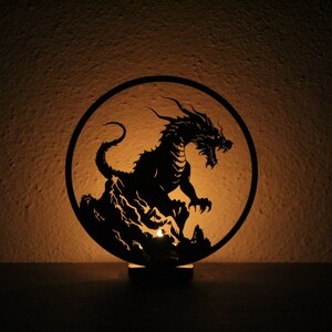 Dragons Candle Holder, Wooden Lantern Pattern, Tealight Holder, Laser ...