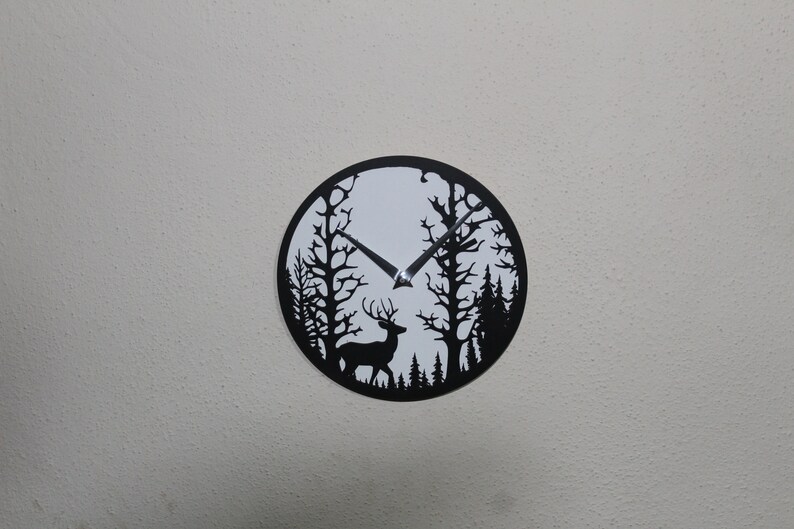 Deer Wall Clock Laser Cut Files: CNC DIY Home Decor (digital Download ...
