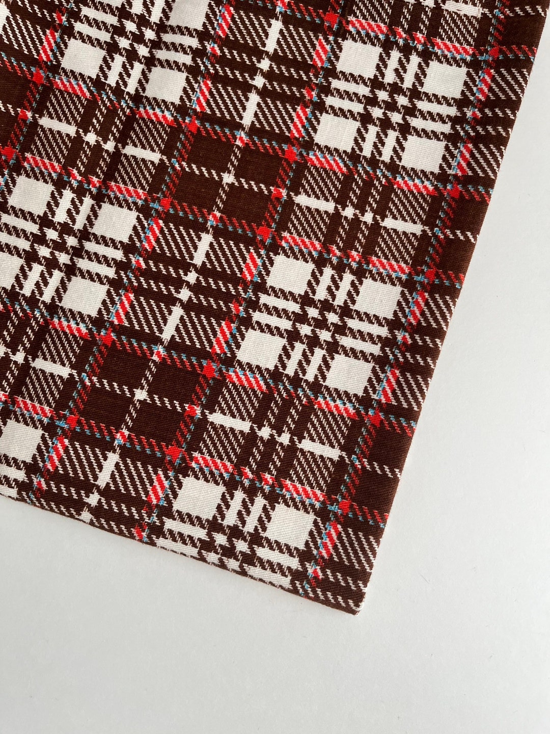 Vtg Style Plaid Brown & Red Fabric / Quarter Half or Full Yard Cuts - Etsy