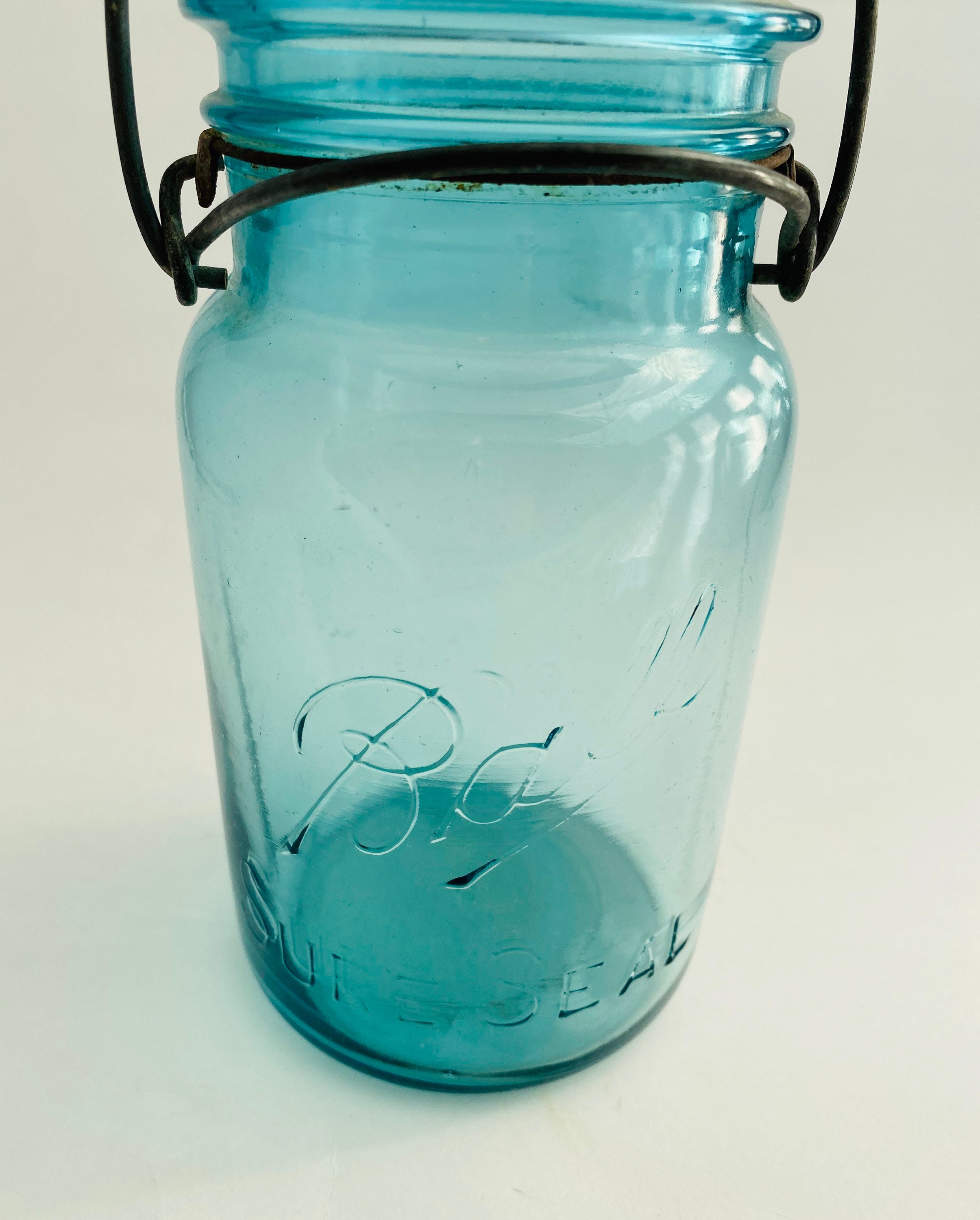 Vtg Blue Sure Seal Mason Ball Jar - Etsy