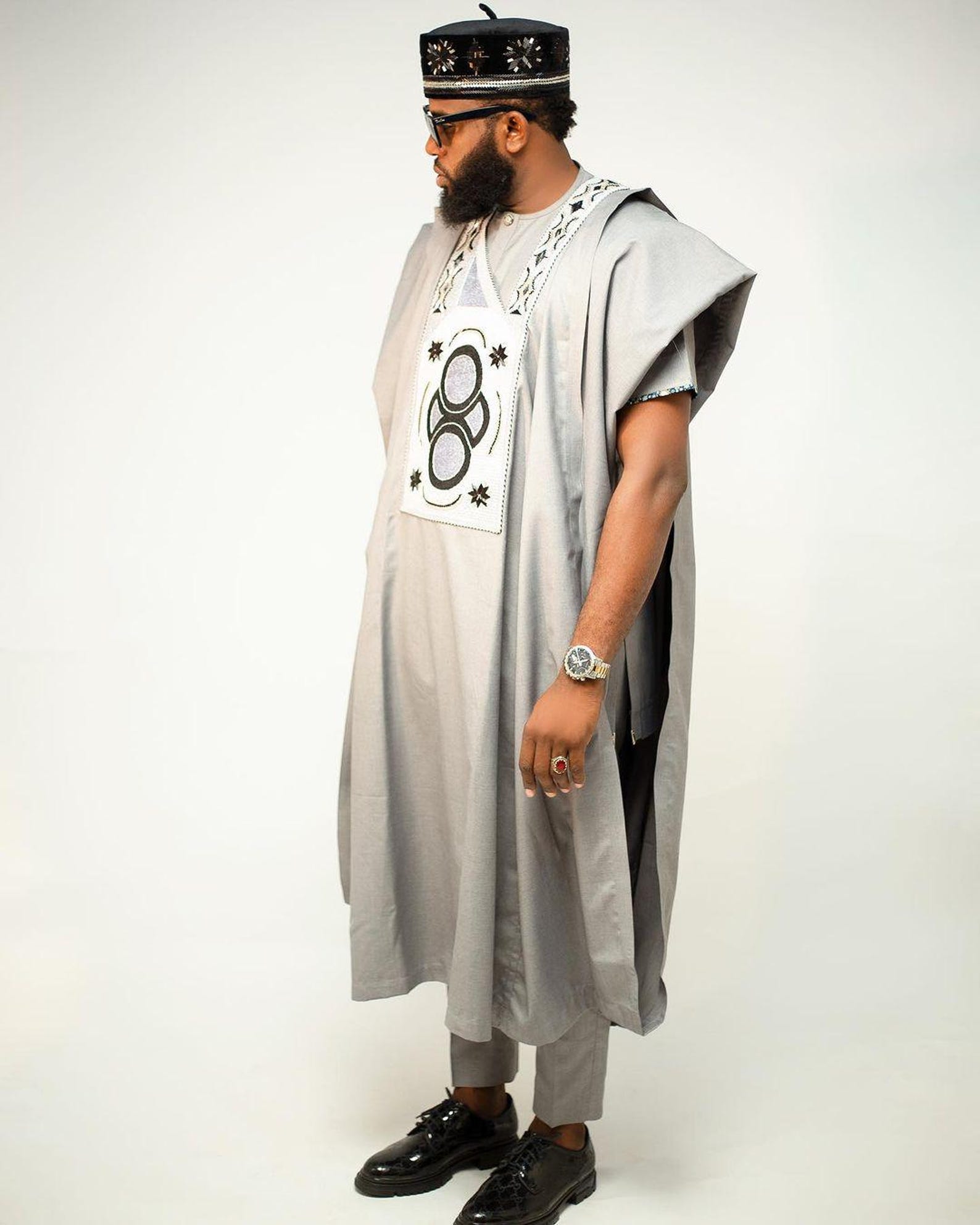 African Agbada Sets, African Men Clothing, African Men Suit, African ...