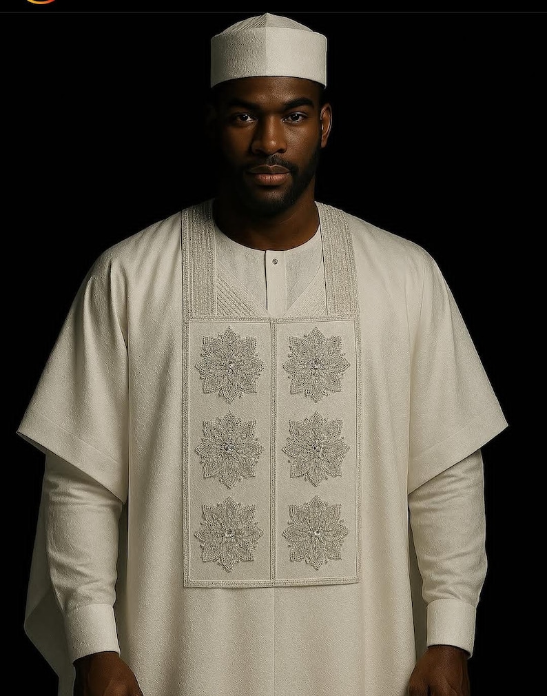 Agbada African Men's Clothing, African Wedding Attire Groom Suit Guests ...