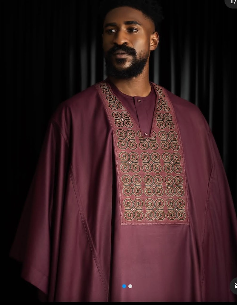 Agbada African Men's Clothing, African Wedding Attire Groom Suit Guests ...