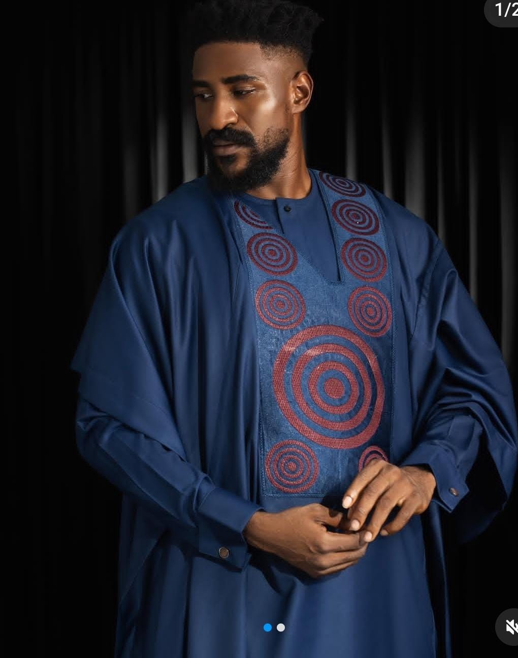Agbada African Men's Clothing, African Wedding Attire Groom Suit Guests ...
