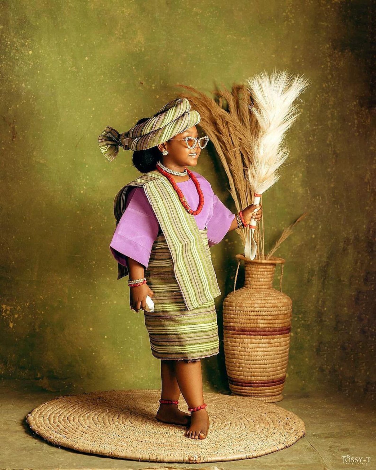 Handmade Aso Oke Birthday Dress: Baby Girl Buba, Iro and Gele - Etsy