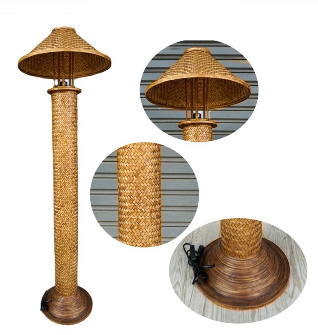 Handmade Natural Bamboo Table Lamp Eco Friendly Product for Bed and ...