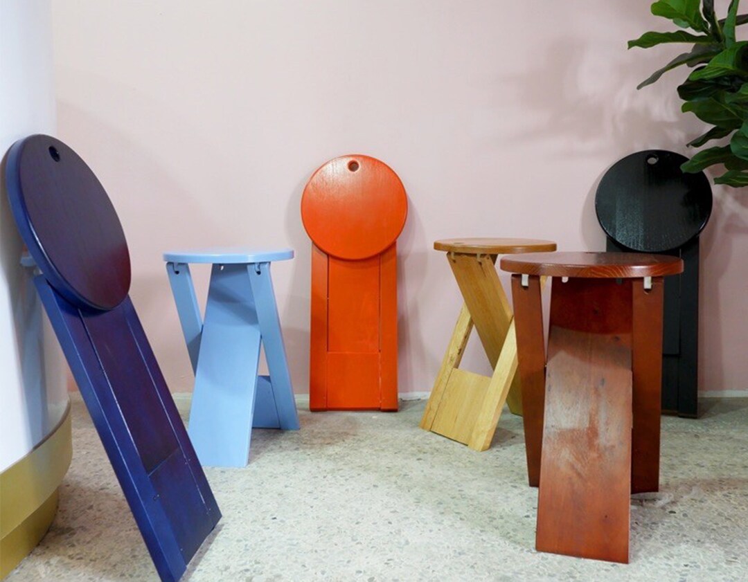 Folding Stool or Side Table folding Chair Handcrafted Folds - Etsy