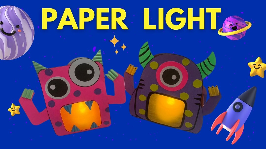 Paper Light Printable Activity Sheets, Instant Download, Colour, Cut ...