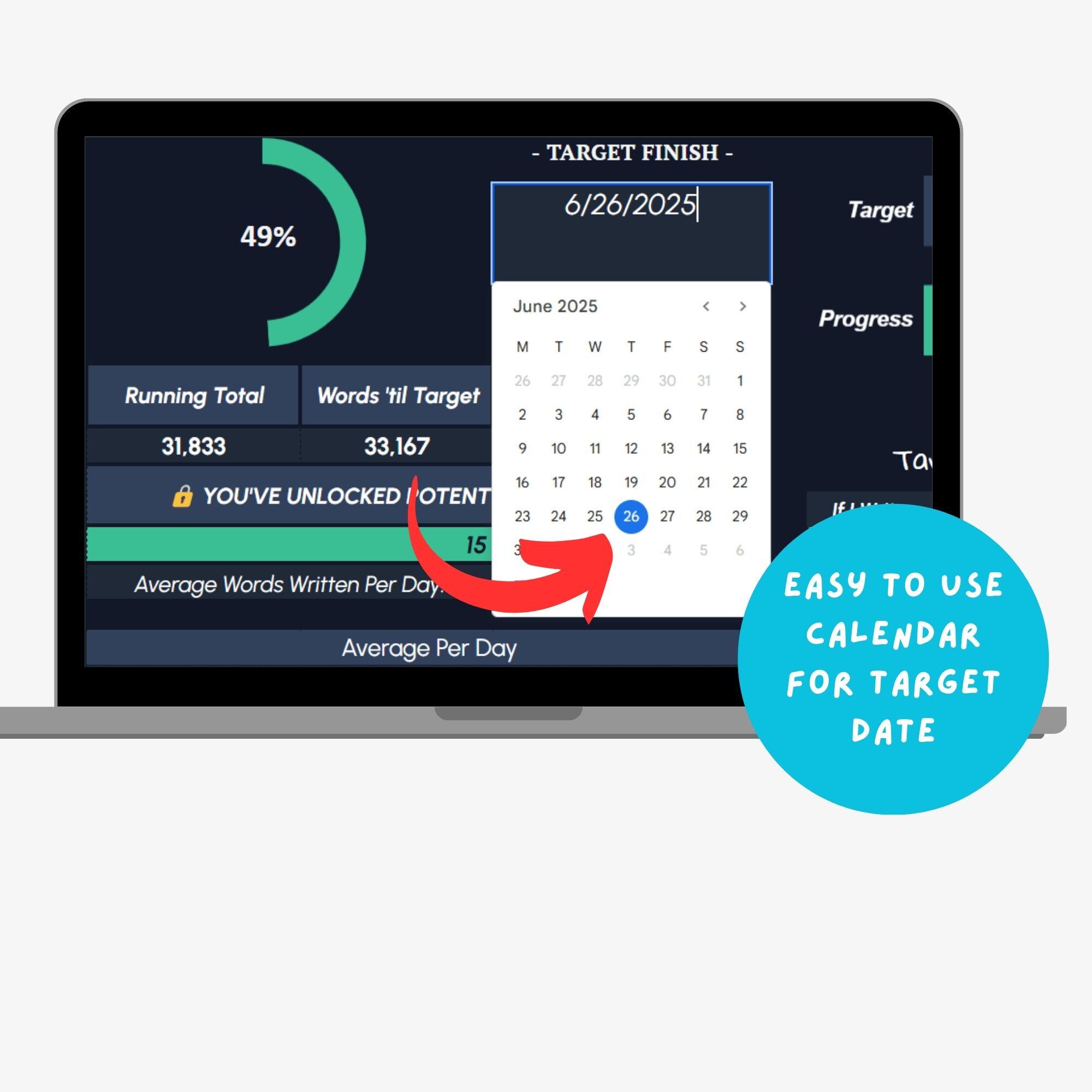 WORD COUNT TRACKER | Spreadsheet for Writers | Novel Word Count ...