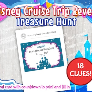 Disneycruise Reveal Scavenger Hunt Clues - Etsy