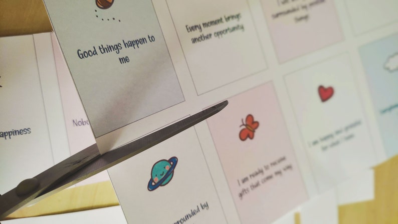 Positive Affirmation Cards Self Love Deck Self Care Cards Etsy