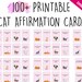 Affirmation Cards Printable Affirmation Deck Cat Lover | Etsy