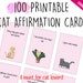Affirmation Cards Printable Affirmation Deck Cat Lover - Etsy