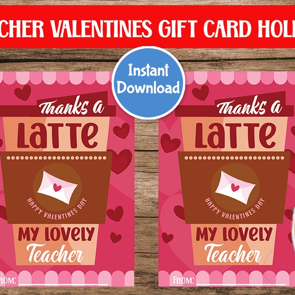 Teacher Valentine Card - Etsy